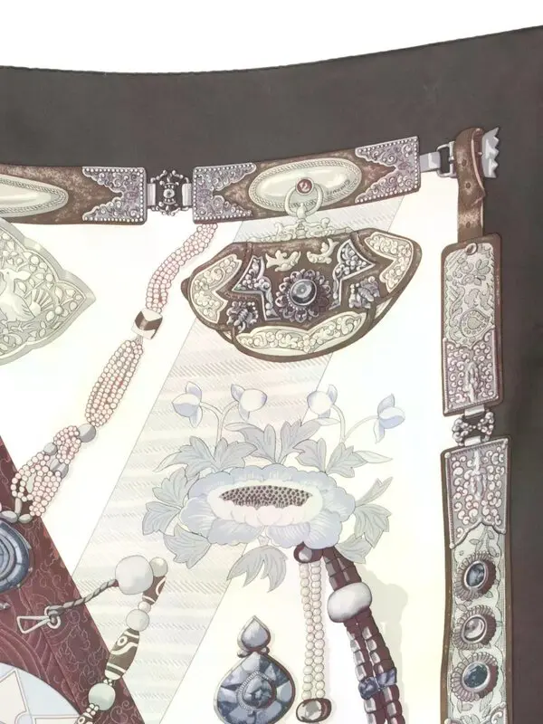 Hermès 1999 Tibet-print Silk Scarf