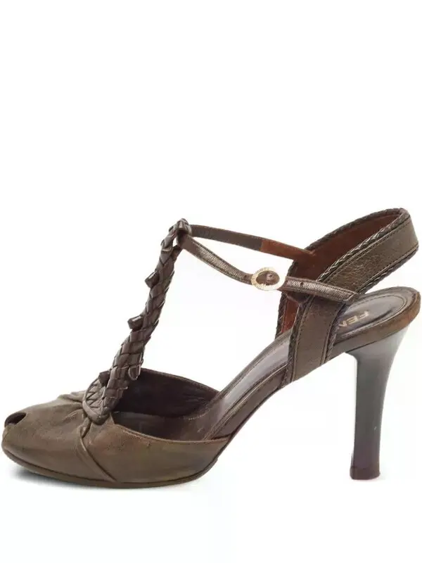 Fendi 90mm Leather Sandals
