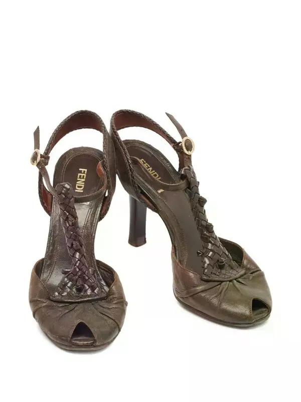 Fendi 90mm Leather Sandals