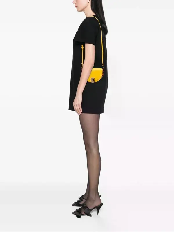 Fendi Leather Moonlight Crossbody Bag - Yellow