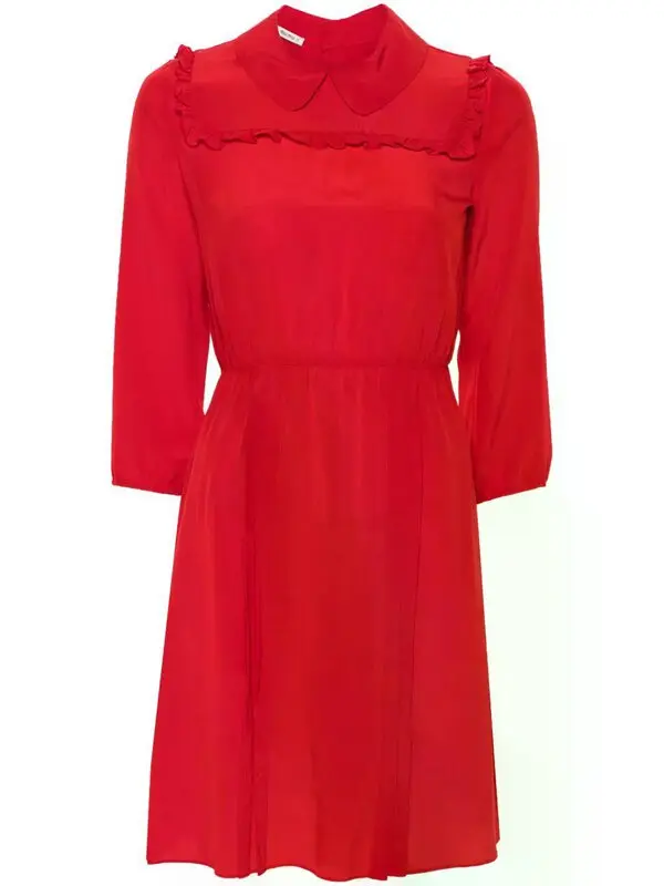 Miu Miu 2000s Ruffled Silk Dress
