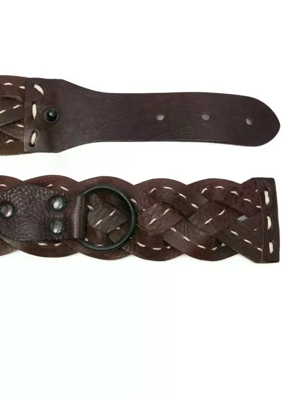 ROMEO GIGLI 1990s Braided Leather Belt
