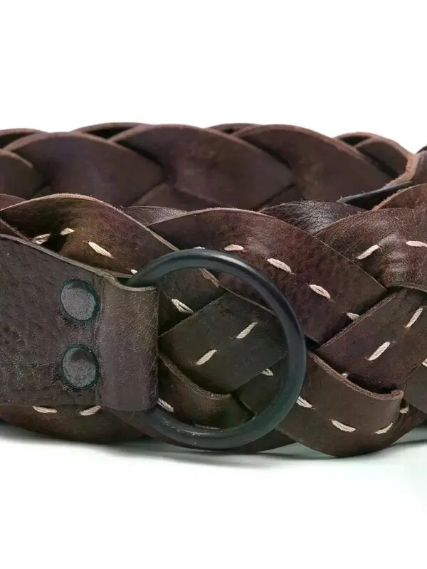 ROMEO GIGLI 1990s Braided Leather Belt