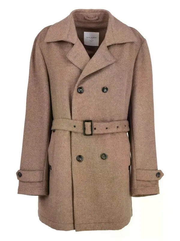 LUIGI BIANCHI Double-breasted Belted Coat