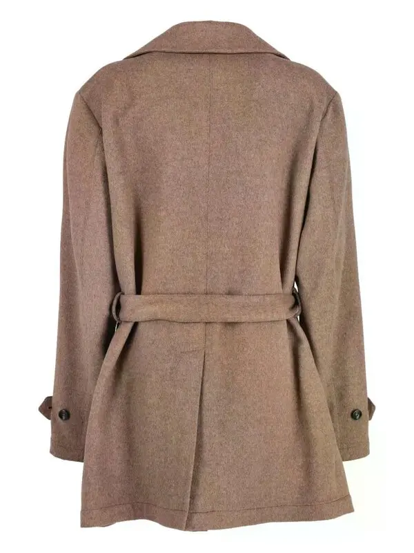 LUIGI BIANCHI Double-breasted Belted Coat