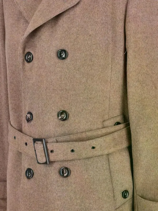 LUIGI BIANCHI Double-breasted Belted Coat