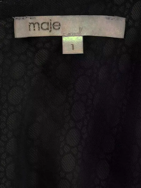 Maje Eyelet-detail Lace Midi Dress