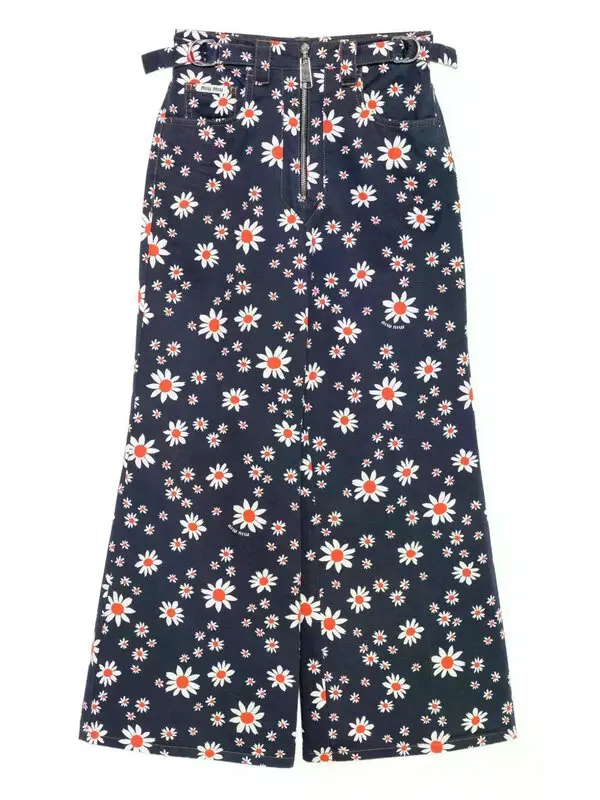 Miu Miu 2019 Floral-printed Trousers