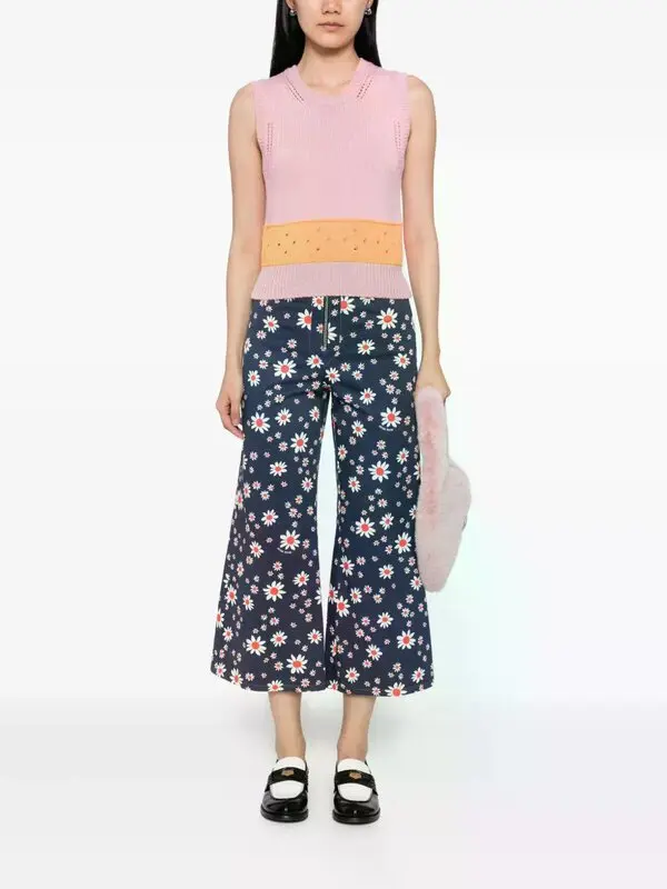 Miu Miu 2019 Floral-printed Trousers