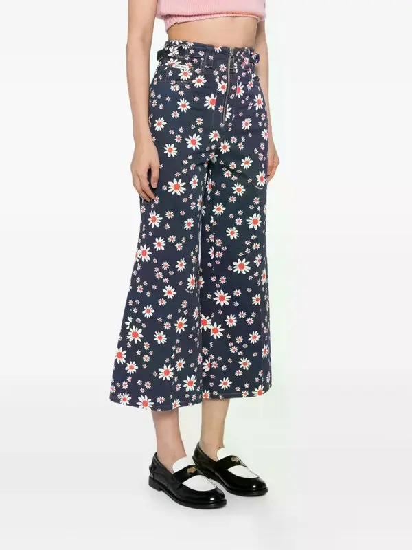 Miu Miu 2019 Floral-printed Trousers