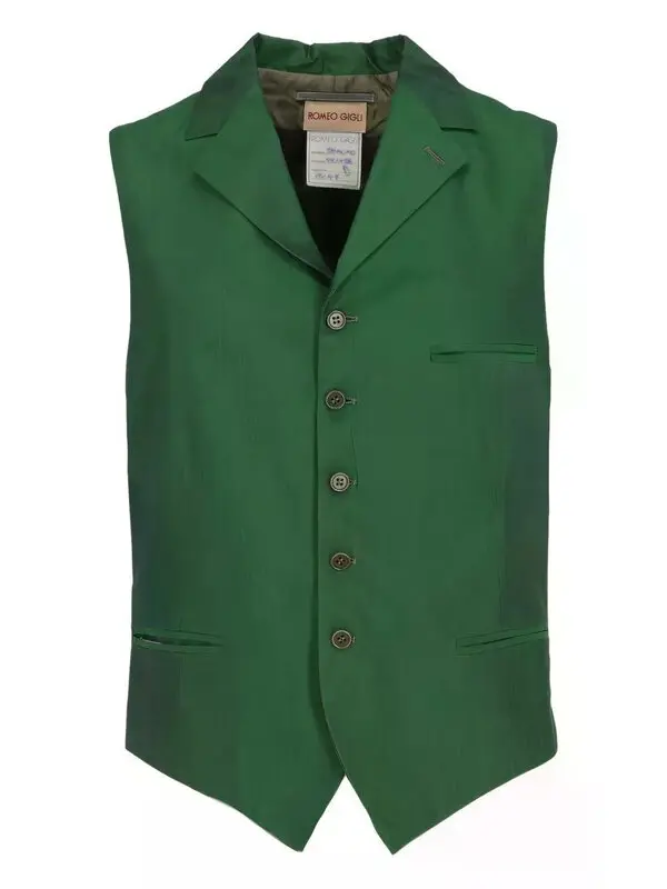 ROMEO GIGLI 1997 Single-breasted Waistcoat - Green