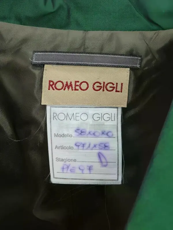 ROMEO GIGLI 1997 Single-breasted Waistcoat - Green