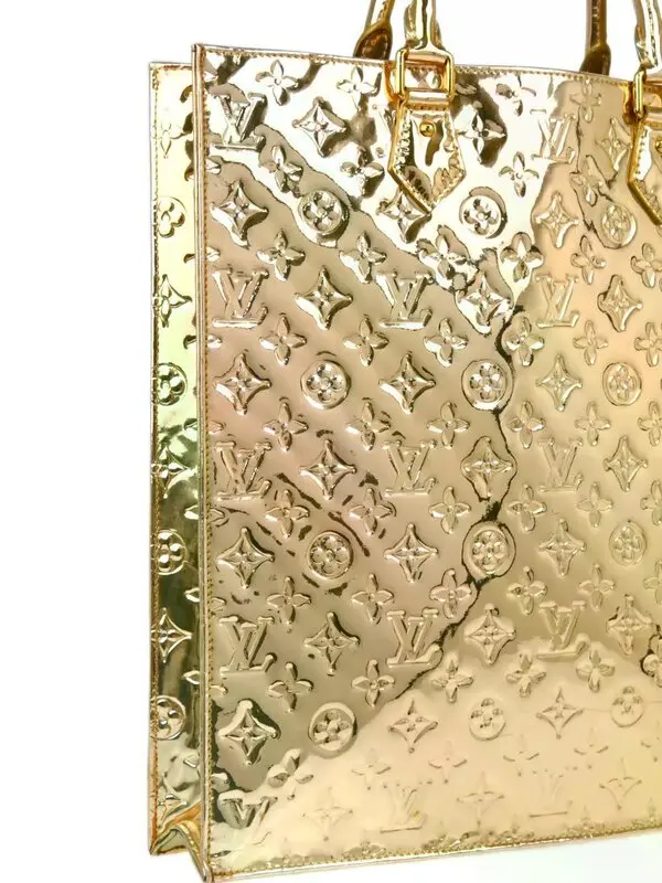 LOUIS VUITTON Pre-owned Monogram Miroir Sac Plat Tote Bag - Gold