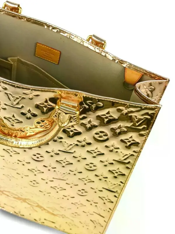 LOUIS VUITTON Pre-owned Monogram Miroir Sac Plat Tote Bag - Gold