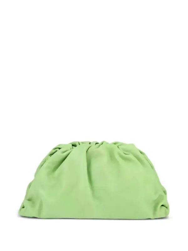 Bottega Veneta Leather Pouch Clutch - Green