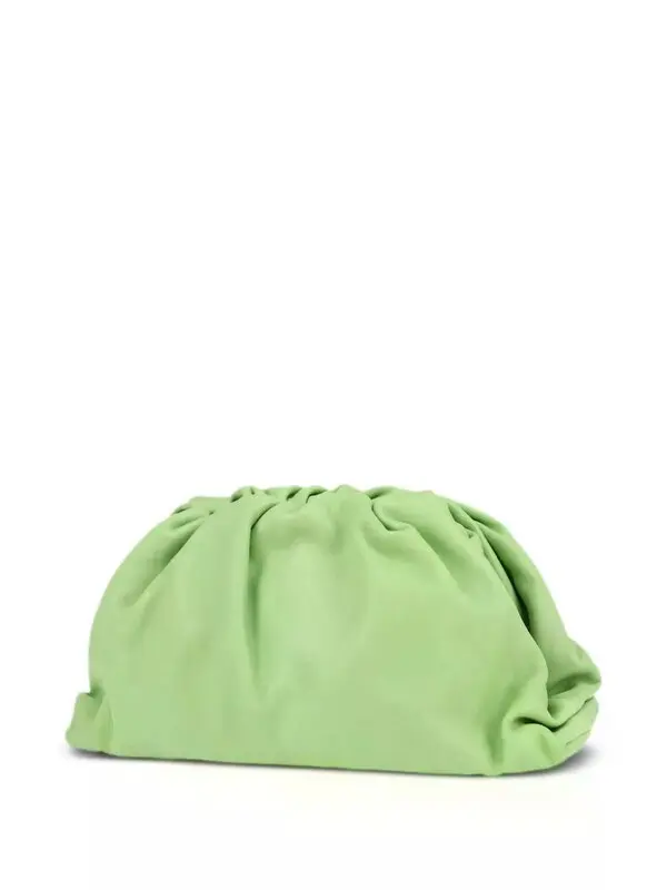 Bottega Veneta Leather Pouch Clutch - Green