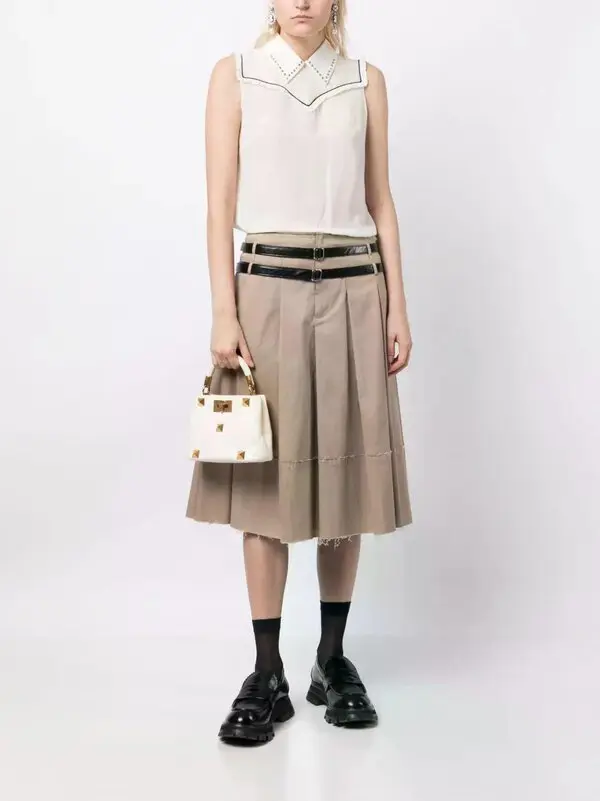 Miu Miu Bib-detailed Sleeveless Blouse