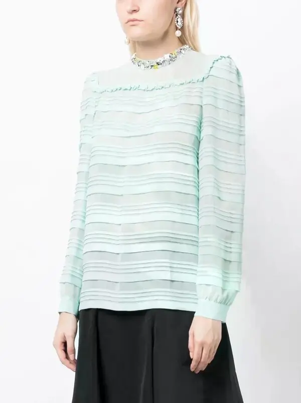 Miu Miu Silk Ruffle Blouse