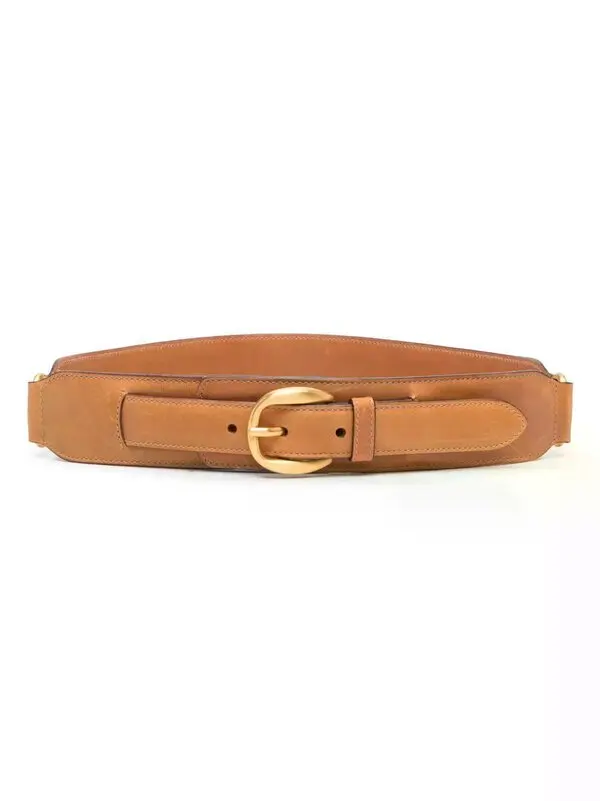Gucci 2000s Leather Buckle Belt - Brown