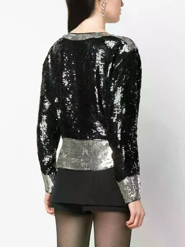 Saint Laurent 1970s Sequin-embellished Top