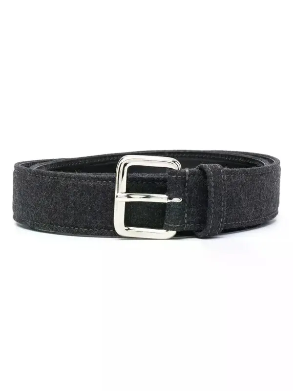Gianfranco Ferre 2000s Wool Buckle Belt - Grey