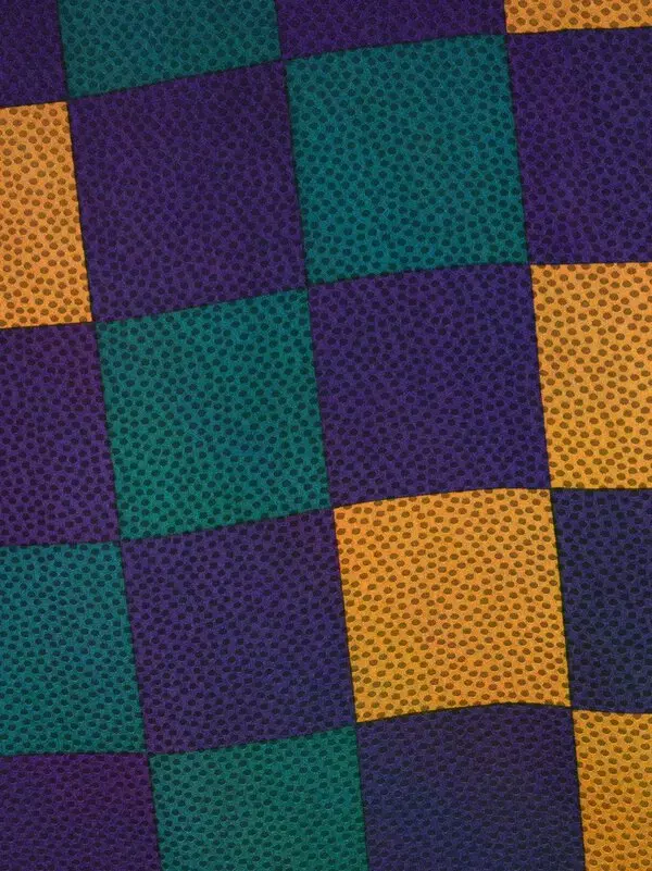 Saint Laurent 1980s Checkerboard-print Silk Scarf