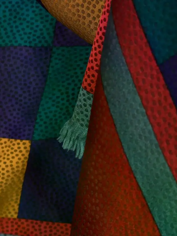 Saint Laurent 1980s Checkerboard-print Silk Scarf