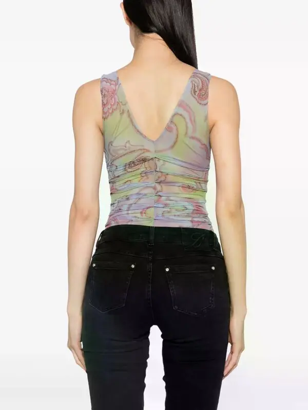Giorgio Armani 2000s Abstract-print Ruched Body