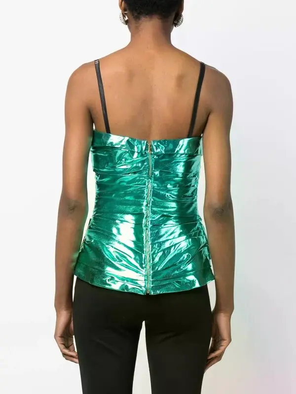 Dolce & Gabbana 2000s Metallic Ruched Top