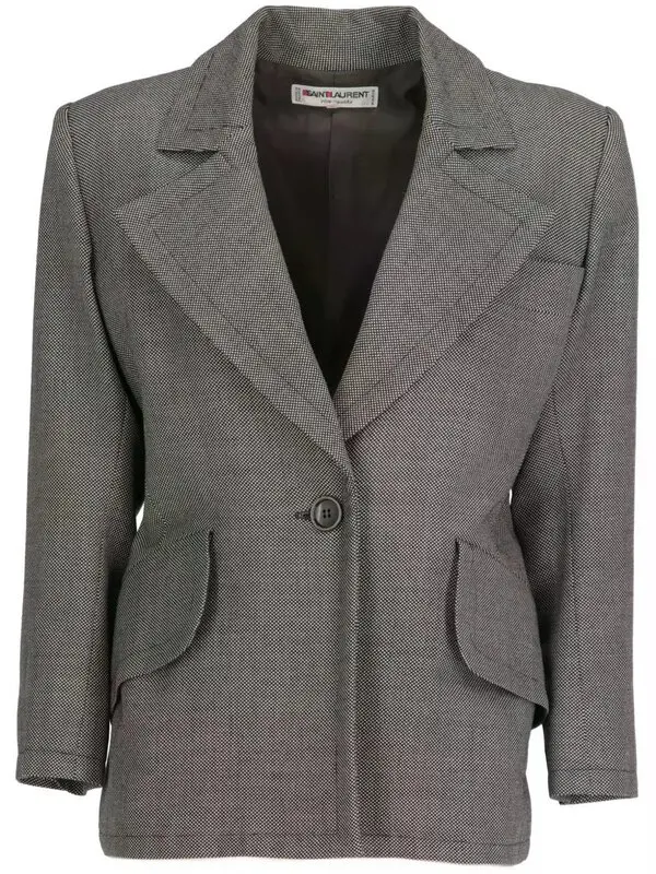 Saint Laurent Pre-owned 1980 Single-breasted Wool Blazer