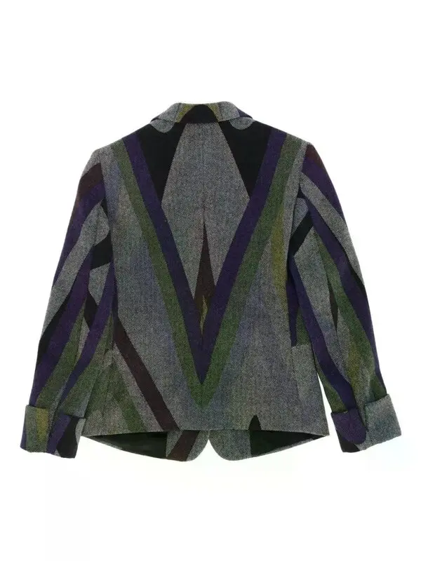 Emilio Pucci Pre-owned Wave-print Wool Blazer