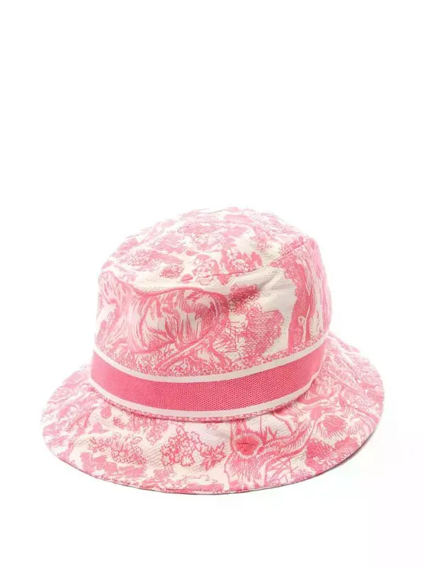 Dior D-bobby Embroidered Bucket Hat - Pink | Editorialist