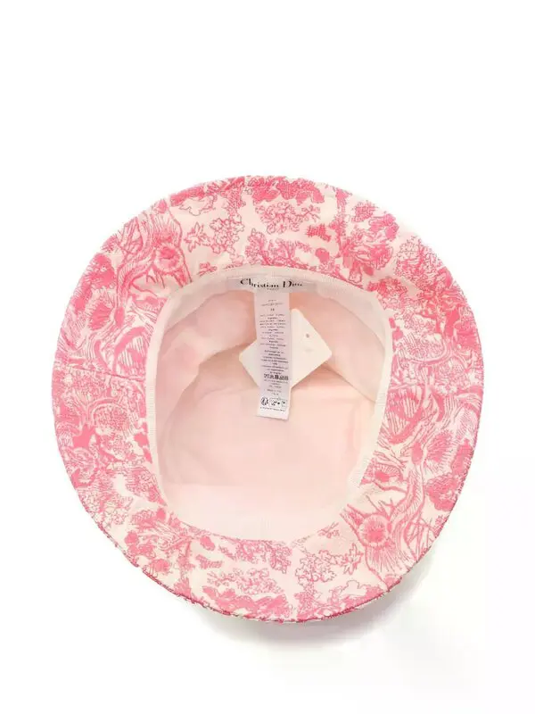 Dior D-bobby Embroidered Bucket Hat - Pink | Editorialist