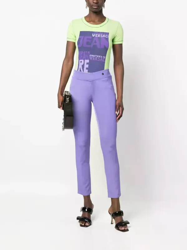 Versace 2000s Logo-print Round-neck T-shirt