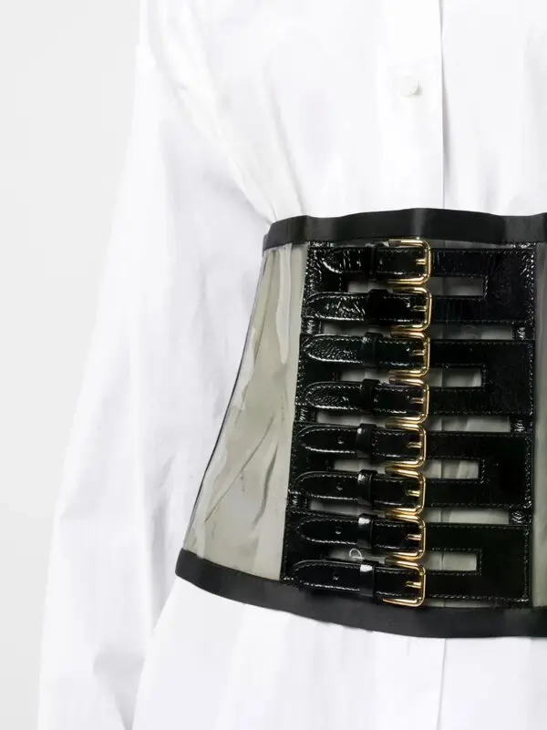 Dolce & Gabbana 2000s Patent Leather Corset Belt