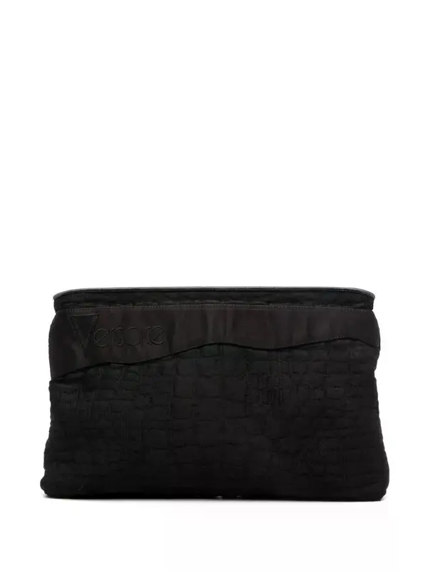 Versace 1980s Logo-embroidered Clutch Bag