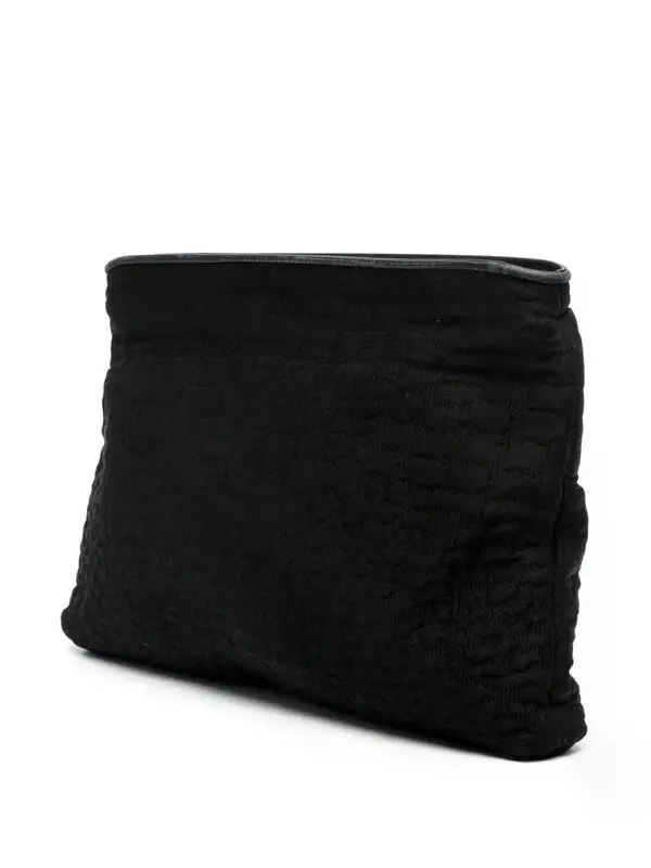 Versace 1980s Logo-embroidered Clutch Bag