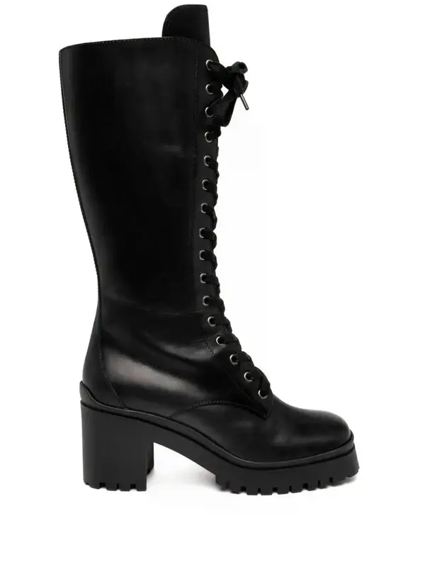 Miu Miu Leather Lace-up Boots
