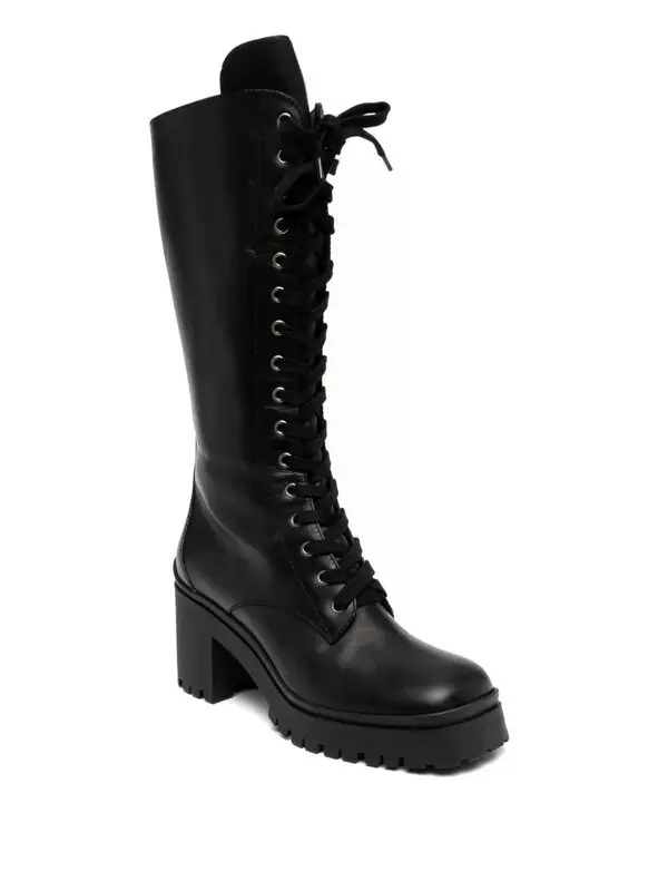 Miu Miu Leather Lace-up Boots