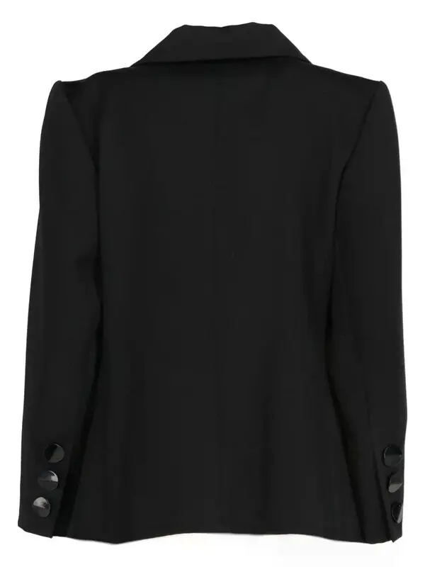 Saint Laurent Pre-owned 1980 Single-breasted Wool Blazer - Black
