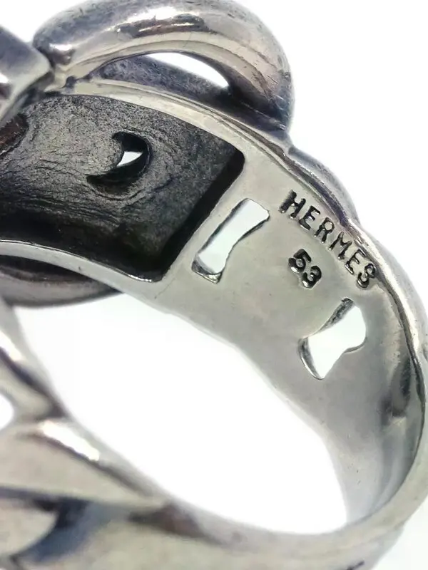 Hermès 1990-2000s Buckle-design Chain Ring