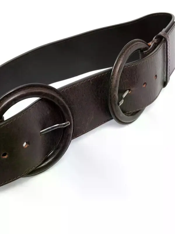 Gianfranco Ferre 2000s Double-buckle Leather Belt