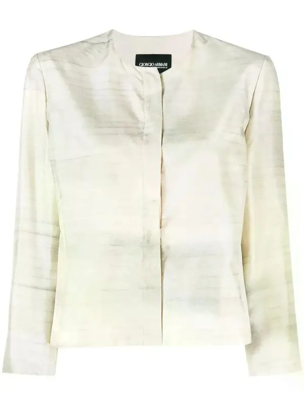 Giorgio Armani 2000s Round-neck Jacket - Neutrals