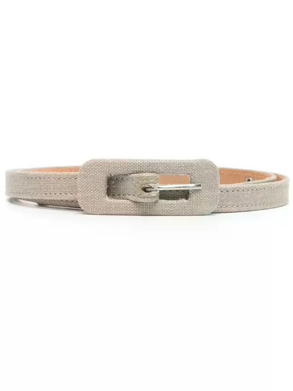 Giorgio Armani 1990s Panelled Skinny Belt - Neutrals