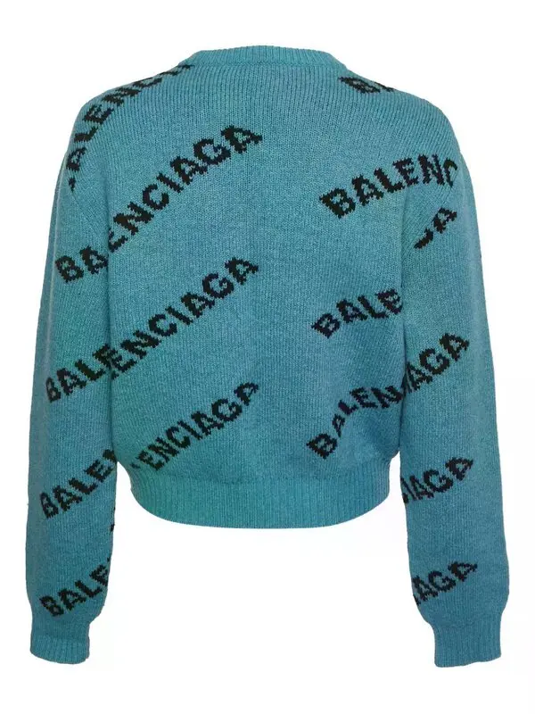 Balenciaga Logo-pattern Wool Sweater