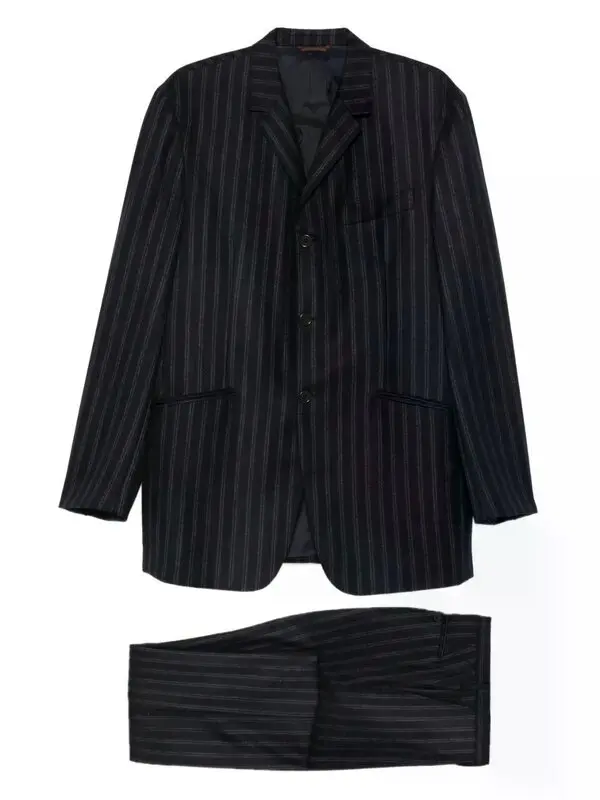 ROMEO GIGLI 1990s Striped Suit - Blue