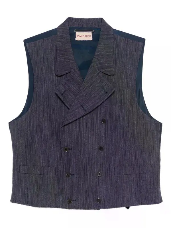 ROMEO GIGLI 1990s Double-breasted Vest - Blue