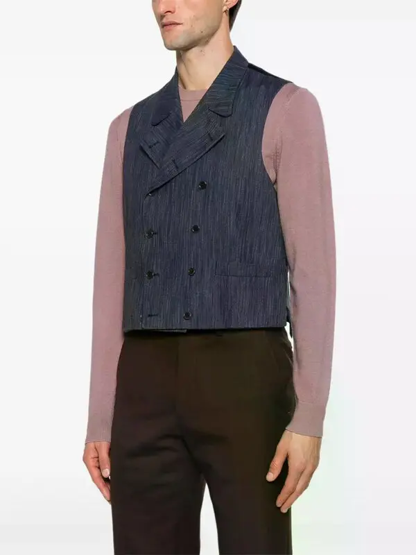 ROMEO GIGLI 1990s Double-breasted Vest - Blue