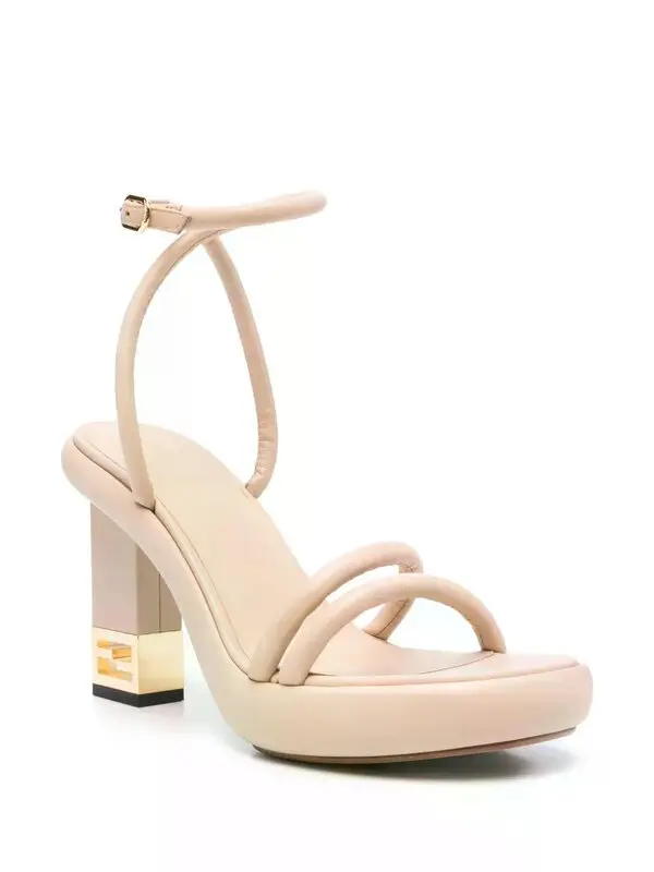Fendi 90mm Logo-heel Sandals