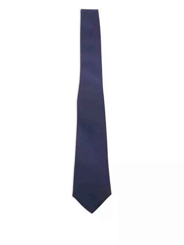 JIL SANDER Pointed-tip Wool Tie - Blue